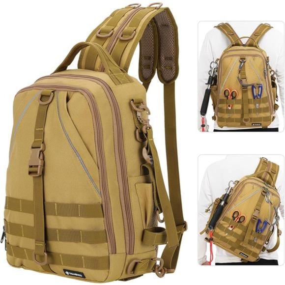 Other | Tomshoo Fishing Backpack Tackle Bag Lightweight Sling Tackle ...